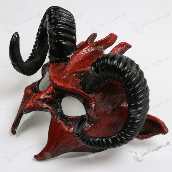 UniMasquerade | Other | Halloween Red Devil Ram Horns Masquerade ...